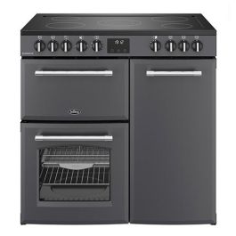 Belling Farmhouse 90E 5 Zone Ceramic Range Cooker Anthracite – 90cm ...